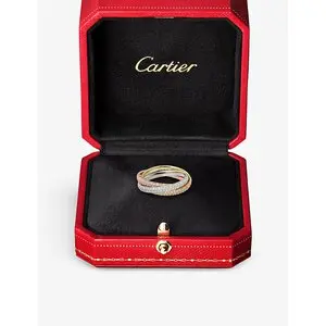 Cartier Trinity 18ct White, Rose, Yellow-gold And 1.38ct Diamond Ring