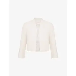 PHASE EIGHT Cropped Stretch-woven Jacket - Cream