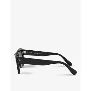 Ray-ban Rb2186 Rectangular-frame Sunglasses - Black