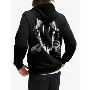 Hugo Cotton Jersey Hoodie With Graphic Print