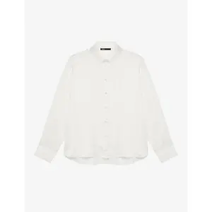 Maje Cecily Silk Shirt - White