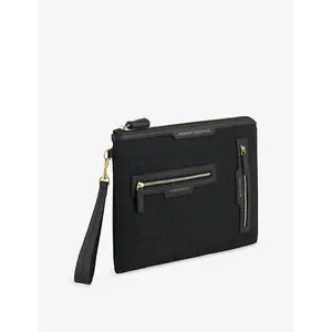ANYA HINDMARCH Woven Essentials Pouch With Leather Trims