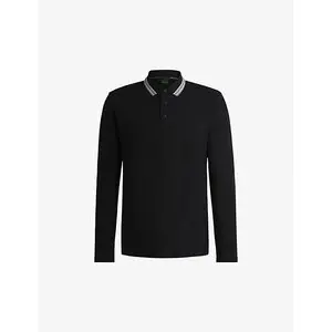 BOSS Logo-embroidered Slim-fit Cotton-jersey Polo Shirt - Charcoal