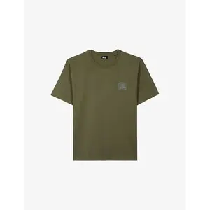 The Kooples Branded-crest Short-sleeved Cotton-jersey T-shirt - Foret