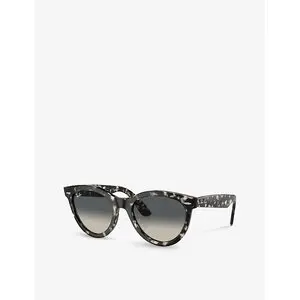 Ray-ban Rb2241 Wayfarer Way Round-frame Propionate Sunglasses - Grey