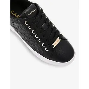 Carvela Daze Weave Logo-plaque Faux-leather Low-top Trainers