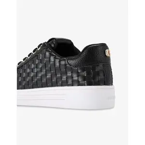 Carvela Daze Weave Logo-plaque Faux-leather Low-top Trainers