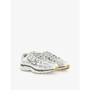 Nike P-6000 Leather And Mesh Trainers - Light Bone Sail Phantom