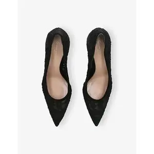 GIANVITO ROSSI Claudia 85 Lace Courts - Black
