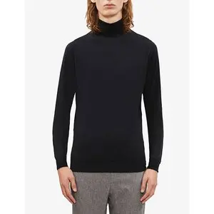 John Smedley Cherwell Turtleneck Wool Jumper - Black