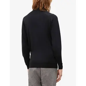 John Smedley Cherwell Turtleneck Wool Jumper - Black