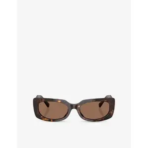 JIMMY CHOO Tortoiseshell Acetate Rectangle Sunglasses - Brown
