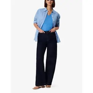 Whistles Willa Cotton-jersey T-shirt - Blue
