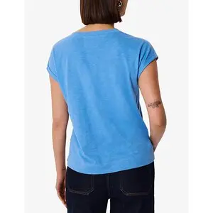 Whistles Willa Cotton-jersey T-shirt - Blue