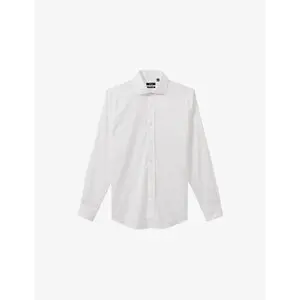 REISS Bishopsgate Long-sleeved Cotton-blend Shirt - White