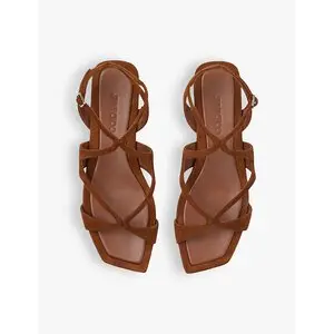 JIMMY CHOO Ayla Suede Flat Sandals - Tan
