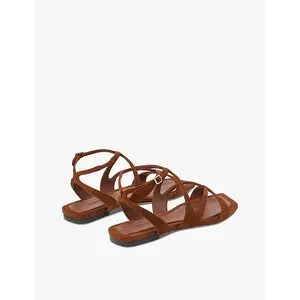 JIMMY CHOO Ayla Suede Flat Sandals - Tan