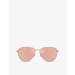 Michael Kors Biarritz Pilot-frame Metal Sunglasses - Pink