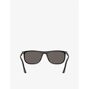 Ray-ban Rectangle-frame Acetate Sunglasses - Black