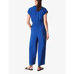 Whistles Drawstring Waist Wide-leg Woven Jumpsuit