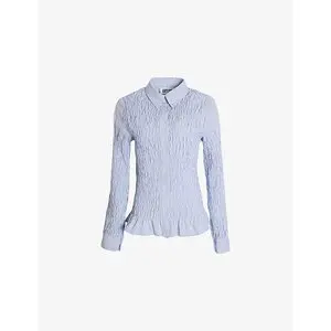AMY LYNN Olivia Striped Cotton Shirt - Blue