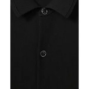 REISS Buttoned Wool Cardigan - Black