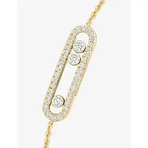 Messika Baby Move 18ct Gold And Pave Diamond Bracelet
