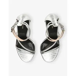TOM FORD Double Strap 105 Leather Sandal Heels