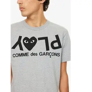 Play Comme Des Garcon Reverse-logo-print Cotton-jersey T-shirt