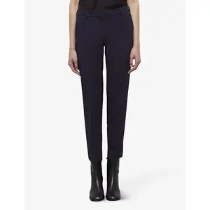 The Kooples High-rise Straight-cut Stretch-woven Trousers