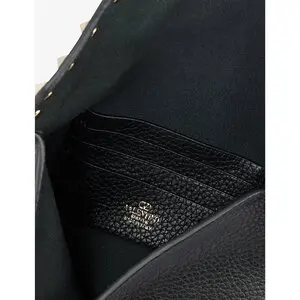 Valentino Garavani Rockstud Grained-leather Pouch - Nero