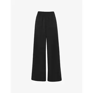 Whistles Straight-leg Pintuck Stretch-satin Trousers