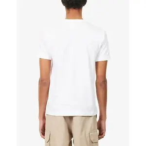 Play Comme Des Garcon Embroidered-logo Crewneck Cotton T-shirt - White