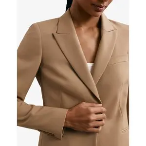 REISS Jade Single-breasted Stretch-woven Blazer