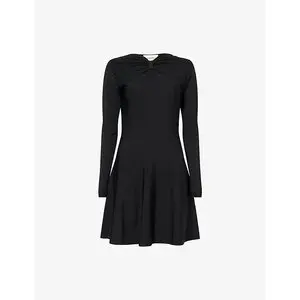Valentino Garavani Knitted Mini Dress With Bow Detail - Nero