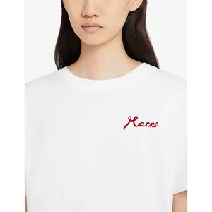 Marni Flocked Logo Cotton T-shirt