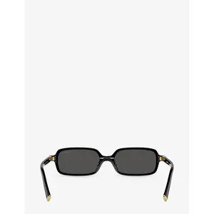 Miu Miu Rectangle-frame Acetate Sunglasses - Black