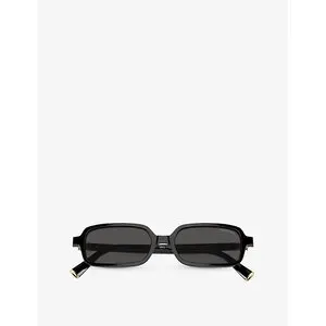 Miu Miu Rectangle-frame Acetate Sunglasses - Black