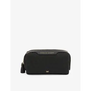 ANYA HINDMARCH Girlie Stuff Logo-jacquard Nylon Pouch - Black