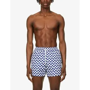 Frescobol Carioca Graphic-print Swim Shorts - Navy