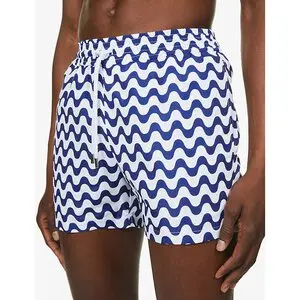Frescobol Carioca Graphic-print Swim Shorts - Navy