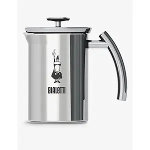 BIALETTI Manual Stainless Steel Milk Frother - Silver