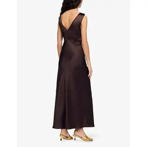 Sandro Lace-embroidered V-neck Maxi Dress