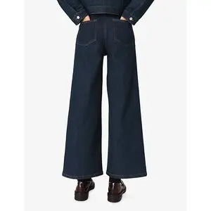 Maje Patch-pocket Straight-leg Stretch-denim Jeans