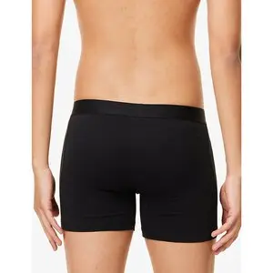 BOSS One X David Beckham Logo-waistband Pack Of Three Stretch-cotton Boxers - Black