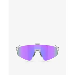 Oakley Latch Shield-frame Acetate Sunglasses - Clear