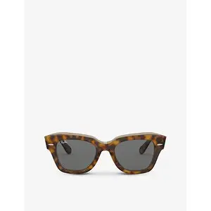 Ray-ban Rb2186 Rectangular-frame Sunglasses - Brown