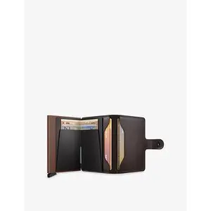 SECRID Miniwallet Leather Wallet - Chocolate