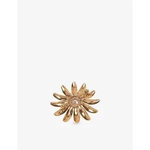Maje Flower Brooch With Rhinestone Embellishment
