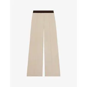 REISS Wilde Wide-leg High-rise Stretch-woven Trousers - Neutral